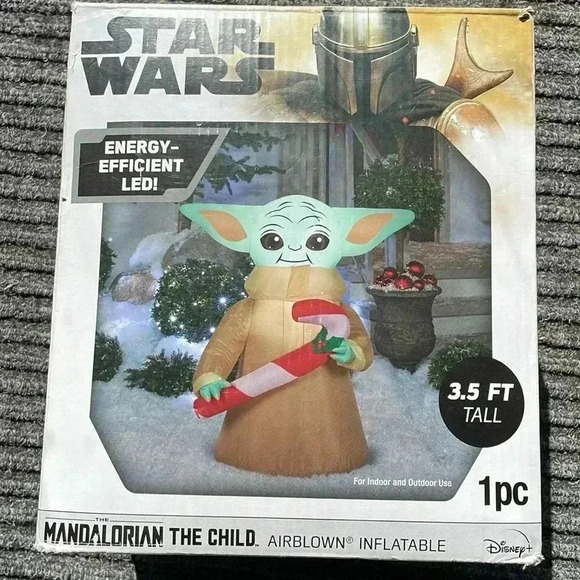 Gemmy | Holiday | Star Wars The Mandalorian The Child 35 Ft Indoor ...